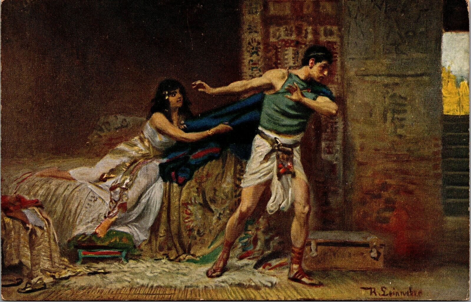 Vtg Joseph & Potiphar's Wife by R Leinweber Genesis 39 Holy Scripture ...