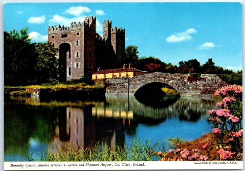 Postcard Bunratty Castle, situated between Limerick & Shannon Airport ...