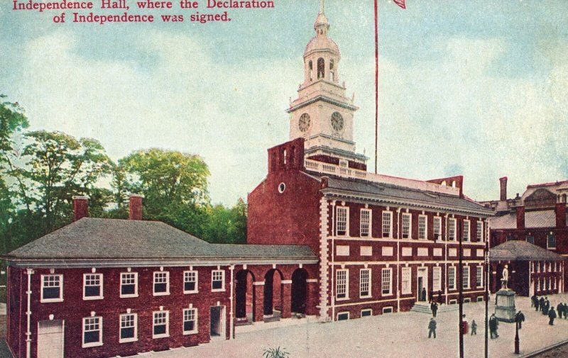 Vintage Postcard 1910's Independence Hall Declaration Was Signed ...