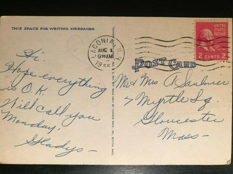 Vintage Postcard 1955 Greetings from Lake Winnipesaukee New Hampshire ...