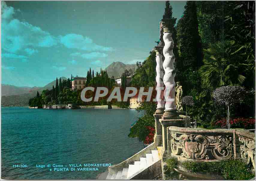 Postcard Modern Lake Como Varenna Villa Monastero di Punta | Worldwide ...