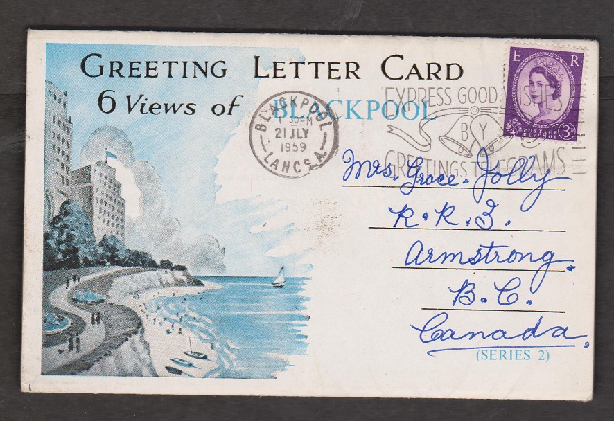 Letter Card With 6 Views Of Blackpool, England - Used 1959 | Europe ...