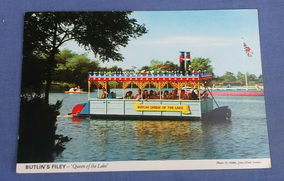 Vintage Postcard Butlin's Filey Yorkshire "Queen Of The Lake" H1E ...