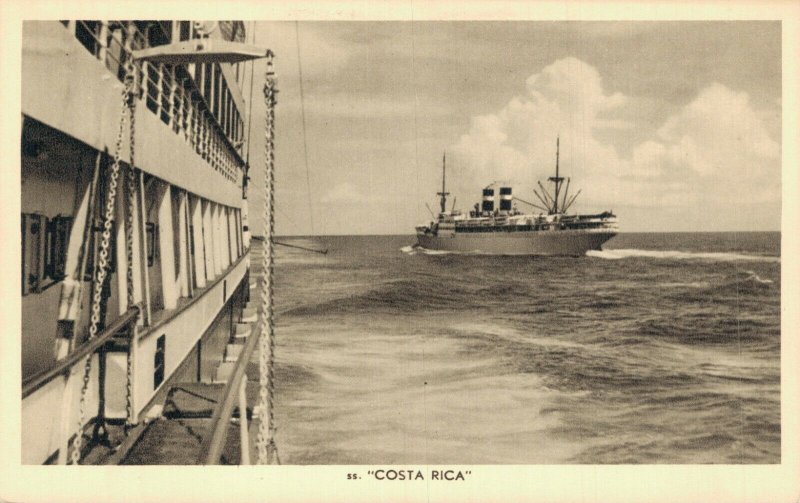 Stoomvaart-Maatschappij Nederland ss Costa Rica Vintage Postcard 07.48 ...