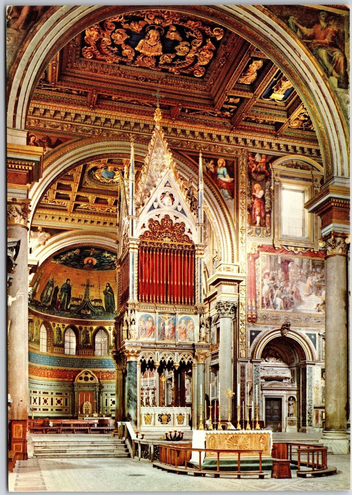 Roma The St. John In Lateranus Rome Italy Church Interior Postcard ...