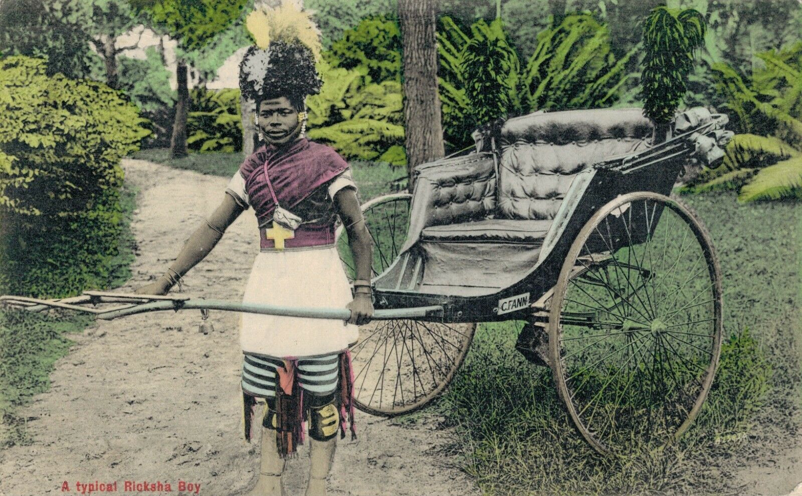 South Africa A Typical Rickshaw Boy Durban 06.86 | Africa - South ...