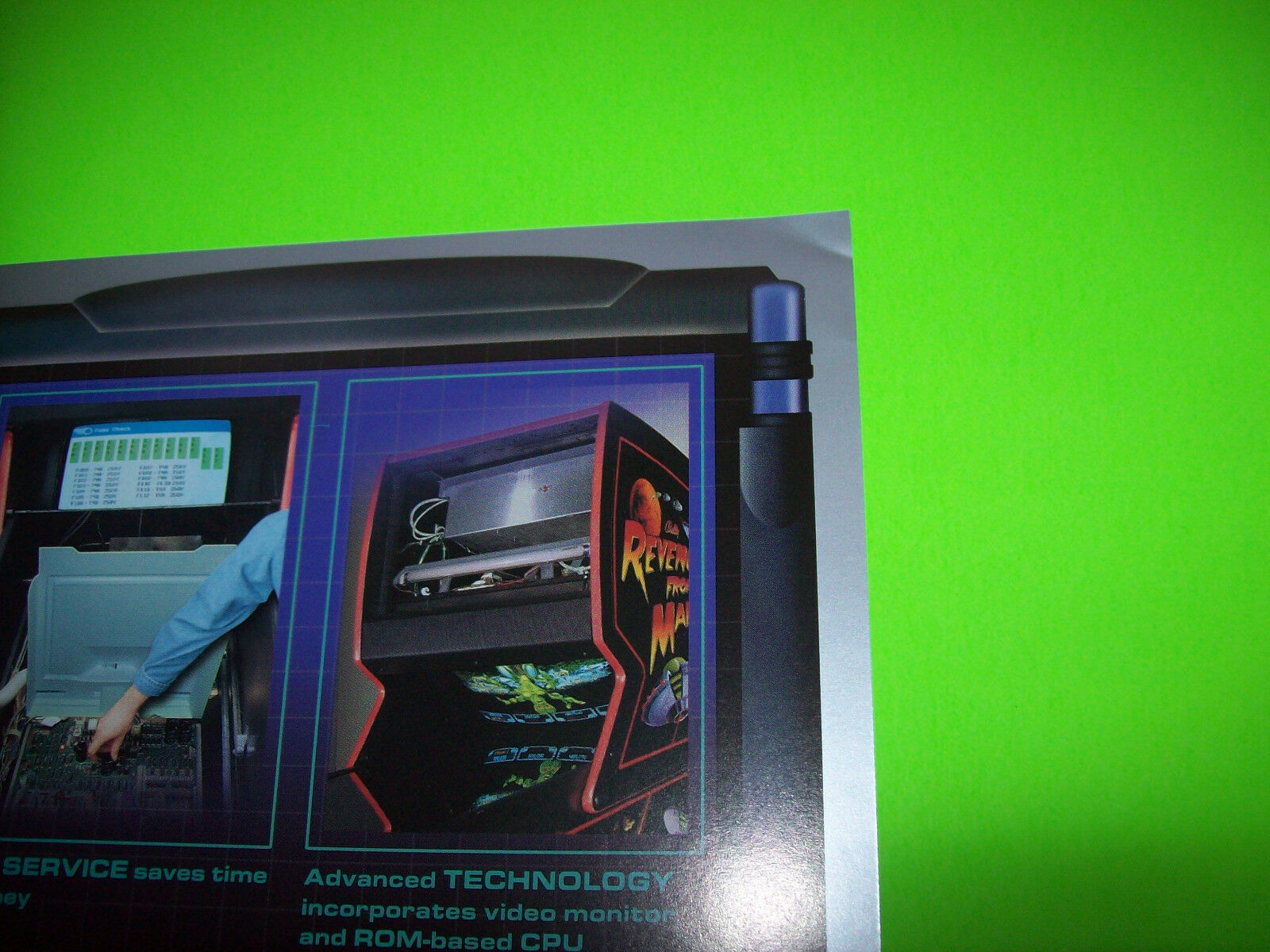 Revenge From Mars Pinball FLYERS Set Of 2 NOS Bally Original Space Age ...