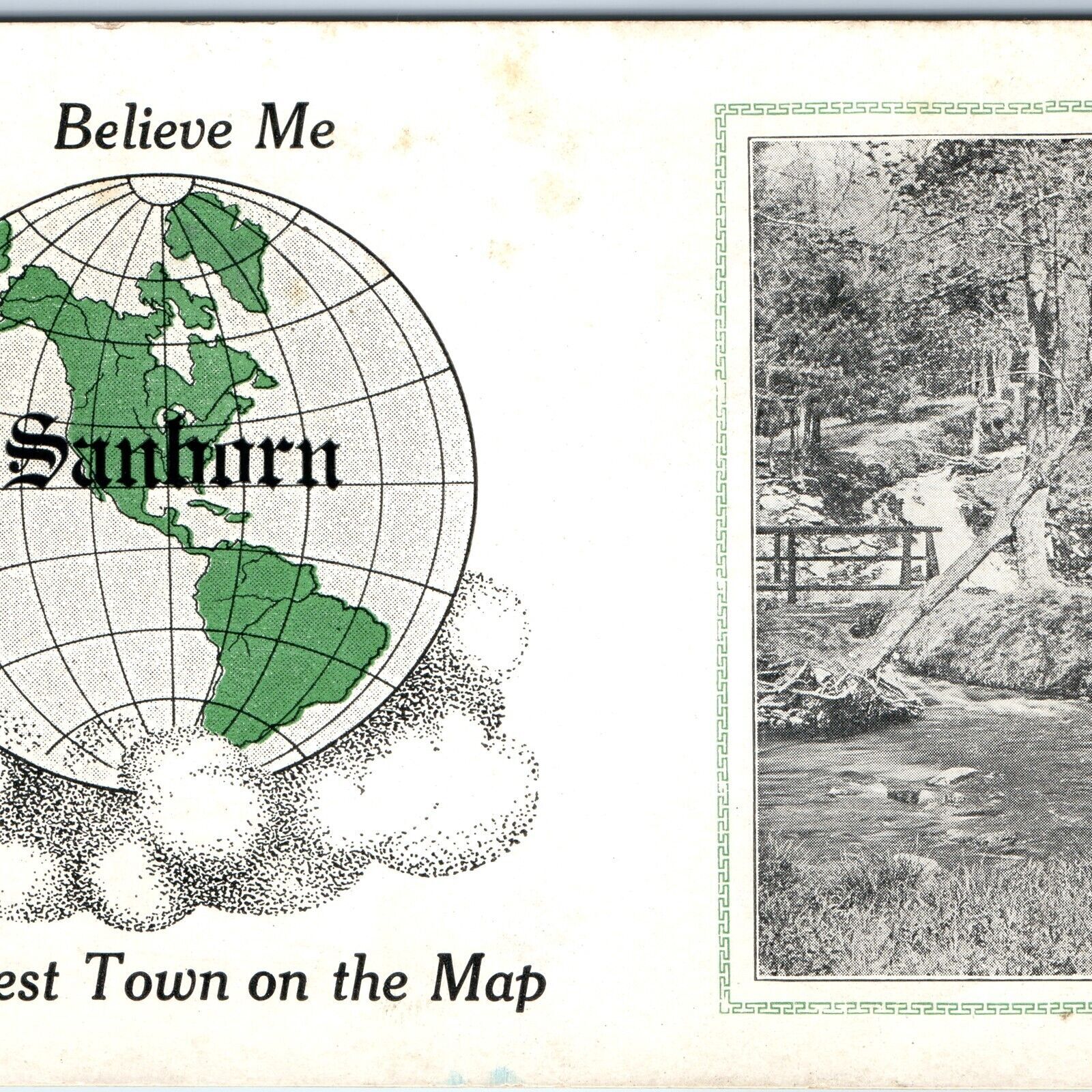 c1910s Sanborn, MN Greetings "Best Town on the Map" Custom PC World ...