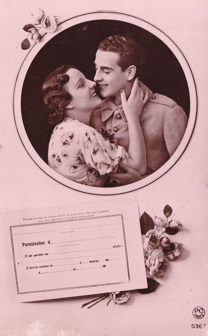 French Military Soldier WW2 Love Romance Letter RPC Postcard | Topics ...