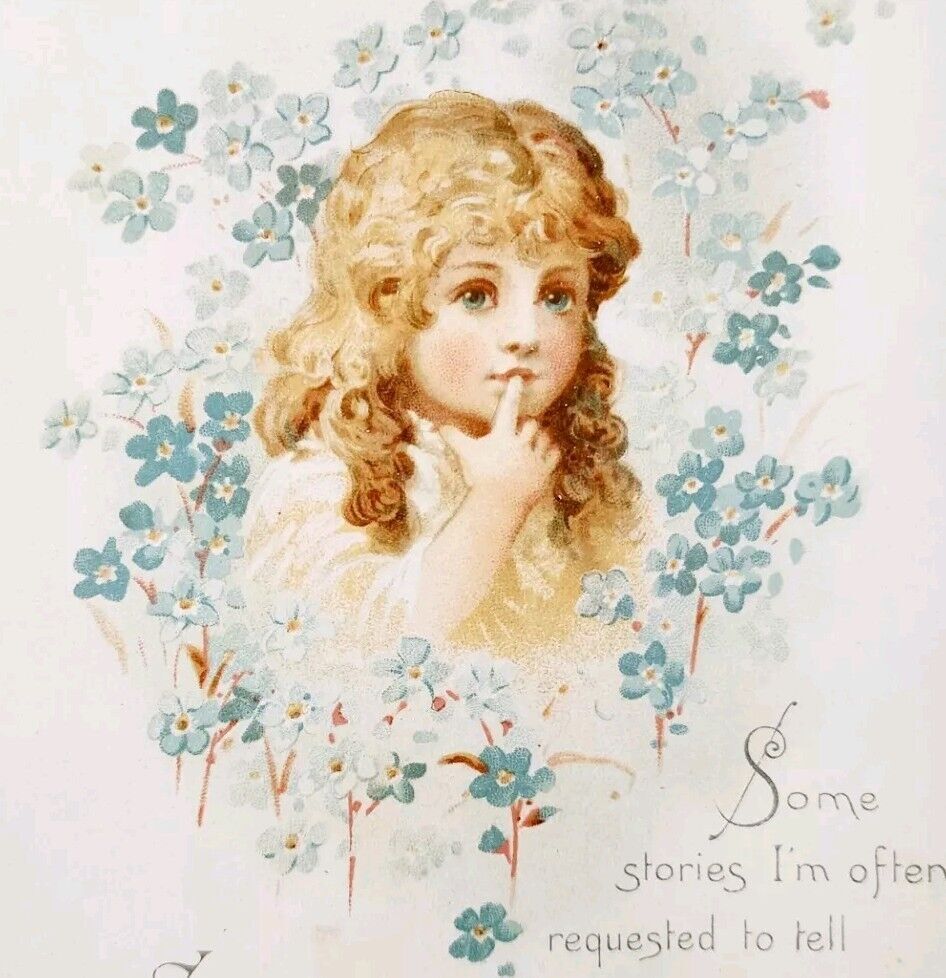 C1890 Beautiful Girl Lithograph Raphael Tuck Co Victorian Book Print ...