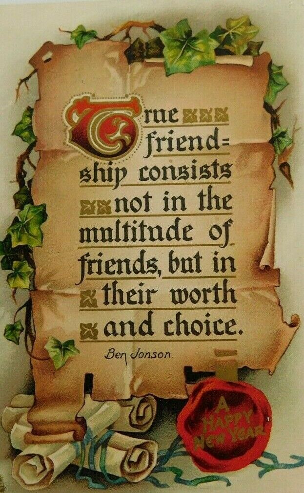 True Friendship Consists In Their Worth And Choice Divided Back Vintage ...