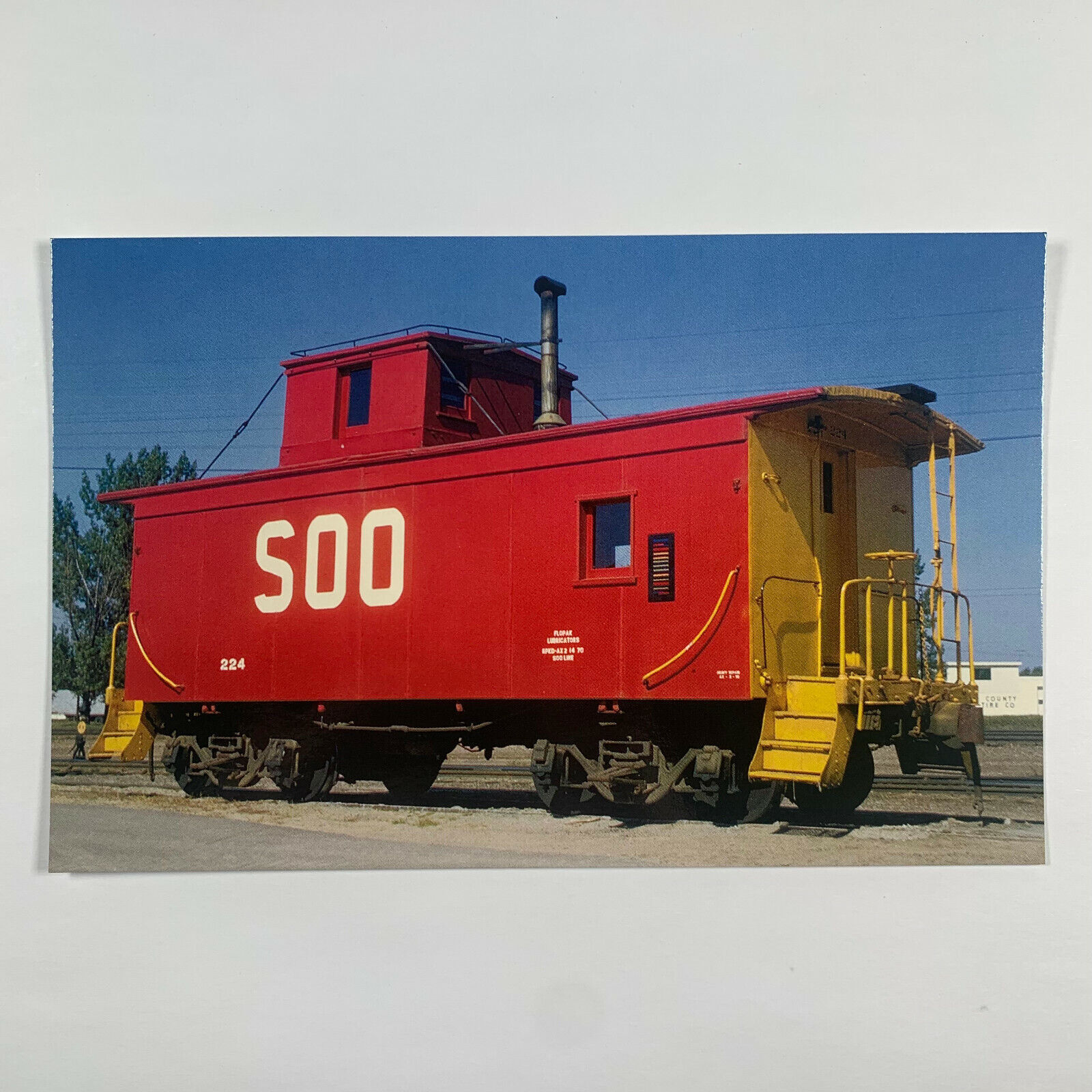 Postcard Railroad Train Soo Line Caboose Crummy Stevens Point Wisconsin ...