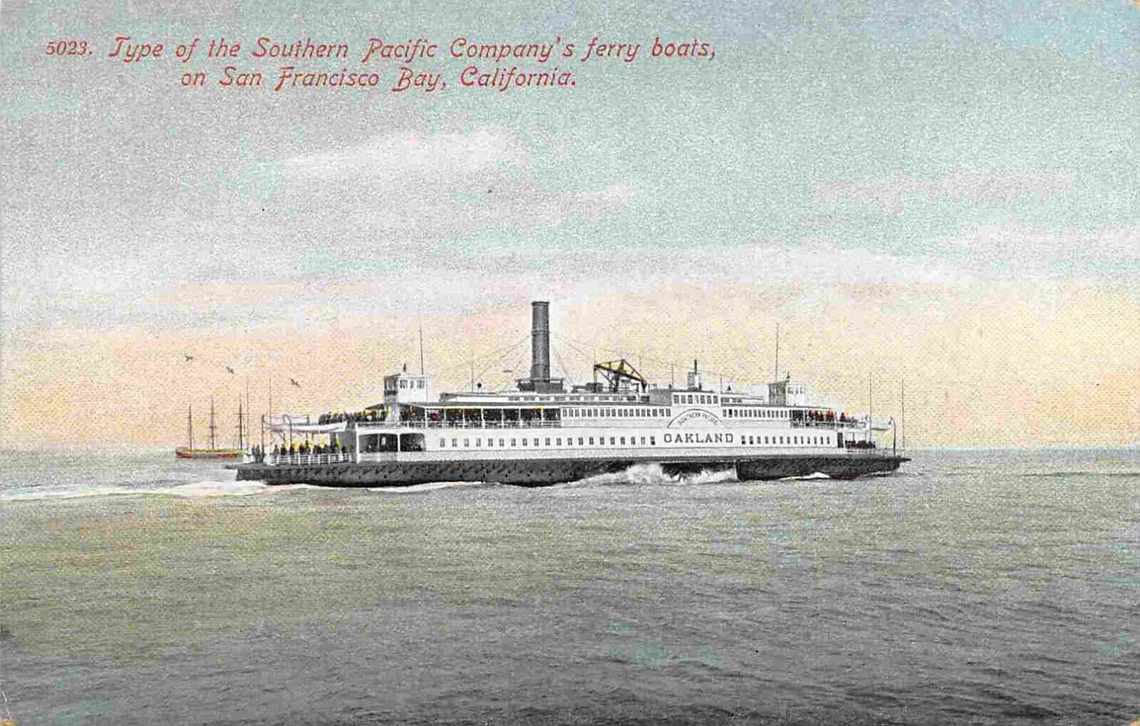 SP Southern Pacific Ferry Steamer Oakland San Francisco Bay CA 1910c ...