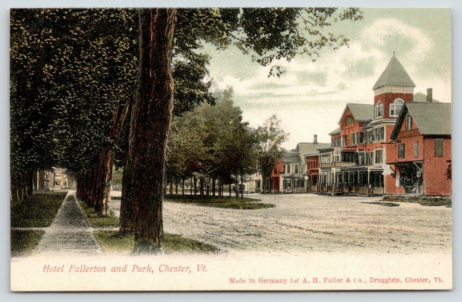 Chester Vermont~Old Hotel Fullerton w/Corner Tower~Tall Trees by ...