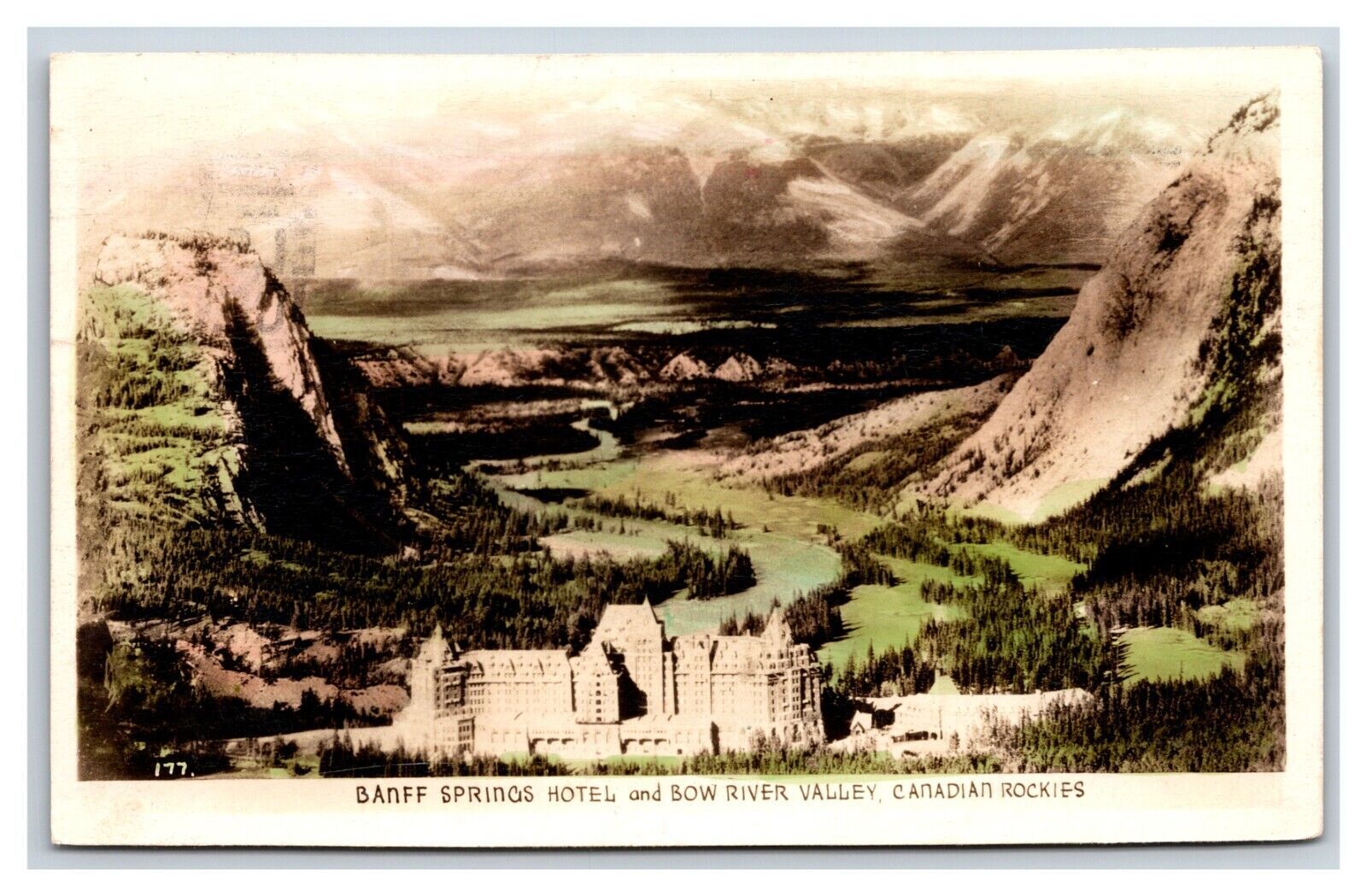 RPPC Banff Springs Hotel Birds Eye View Tinted Postcard T8 | Canada ...