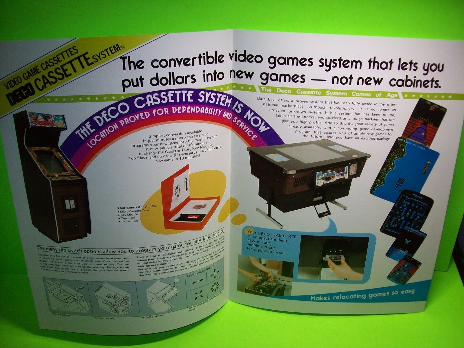 Data East DECO Cassette Original 1981 Video Arcade Sale Flyer Rare ...