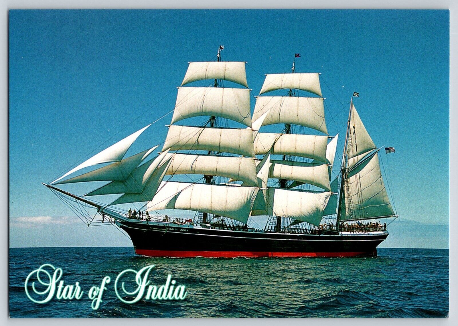 Postcard Star of India - Sailing Ship - San Diego Maritime Museum Ship ...