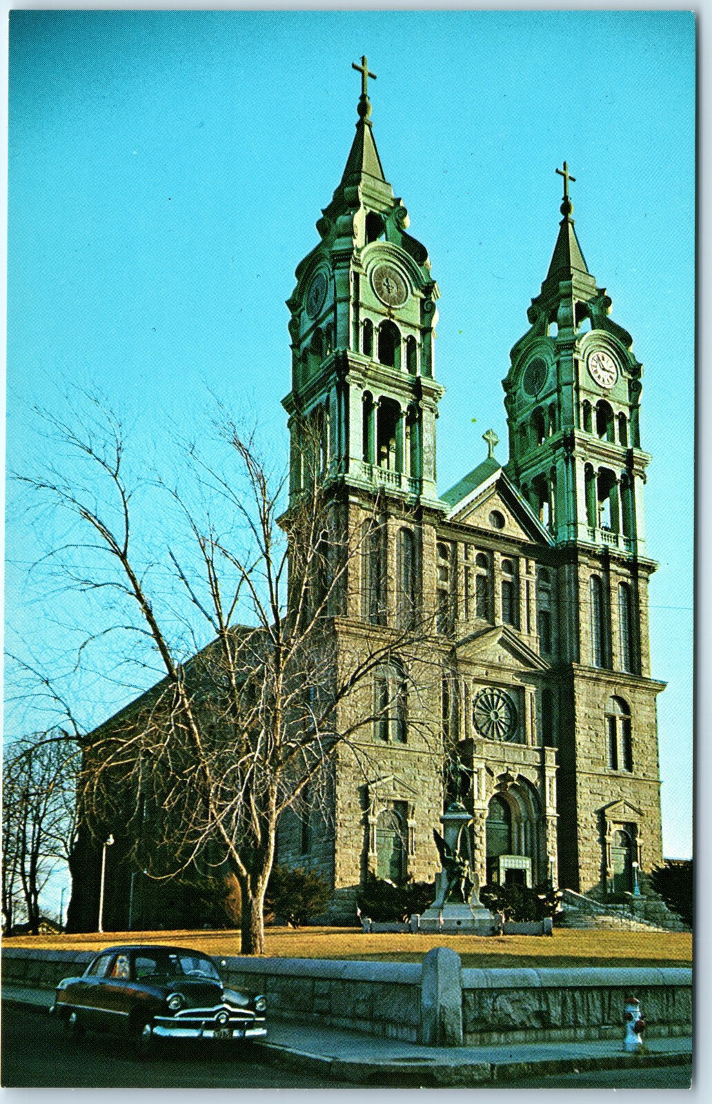 c1960s Fall River, MA Notre Dame de Lourdes Cathedral Flint Village ...