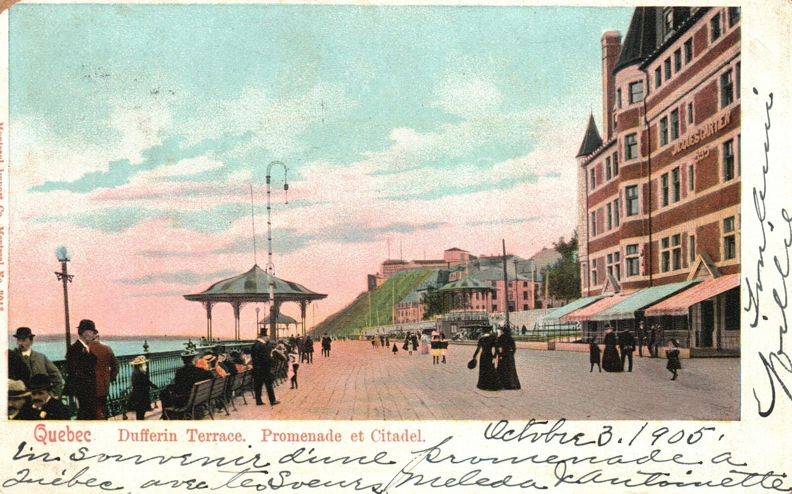 Vintage Postcard 1905 Dufferin Terrace Promenade Et Citadel Quebec ...