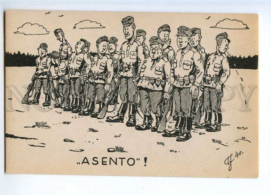190596 WWII FINLAND Caricature soldiers Vintage postcard | Topics ...