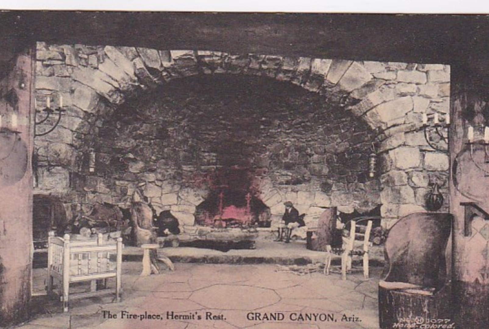 Arizona Grand Canyon Hermit's Rest The Fireplace Fred Harvey | United ...