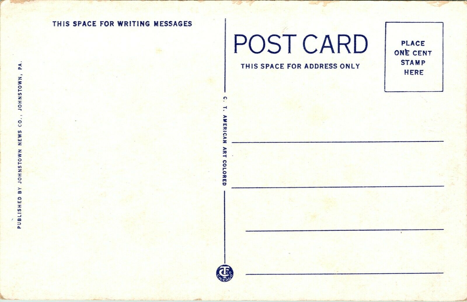 Vtg Postcard Johnstown PA Pennsylvania Railroad RR Station CT johnstown ...