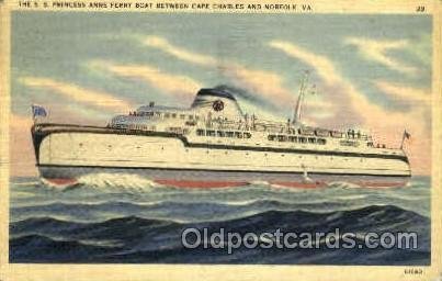 The S.S. Princess Anne Ferry Boat Ferry Boat 1940 big crease left edge ...