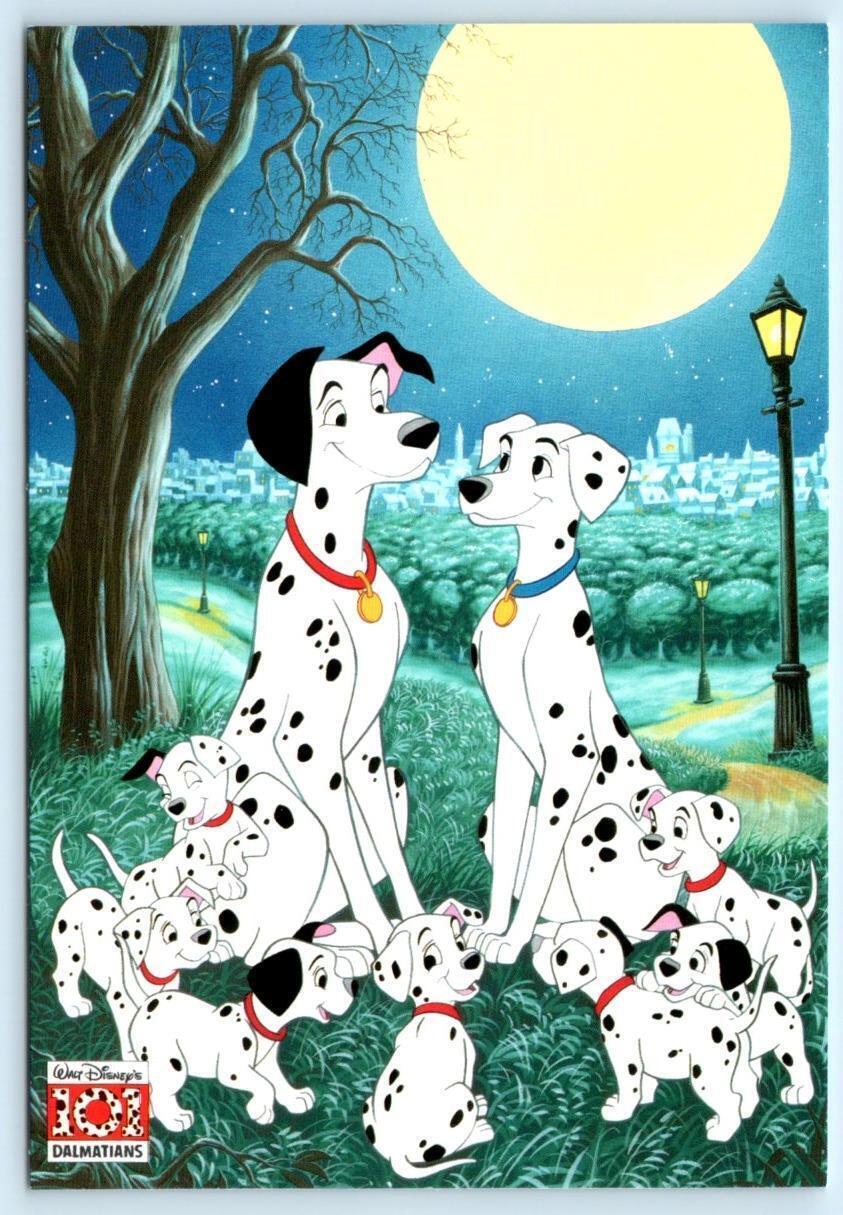 2 Postcards 101 DALAMATIONS Disney Animation FULL MOON Dogs Puppies 4 ...