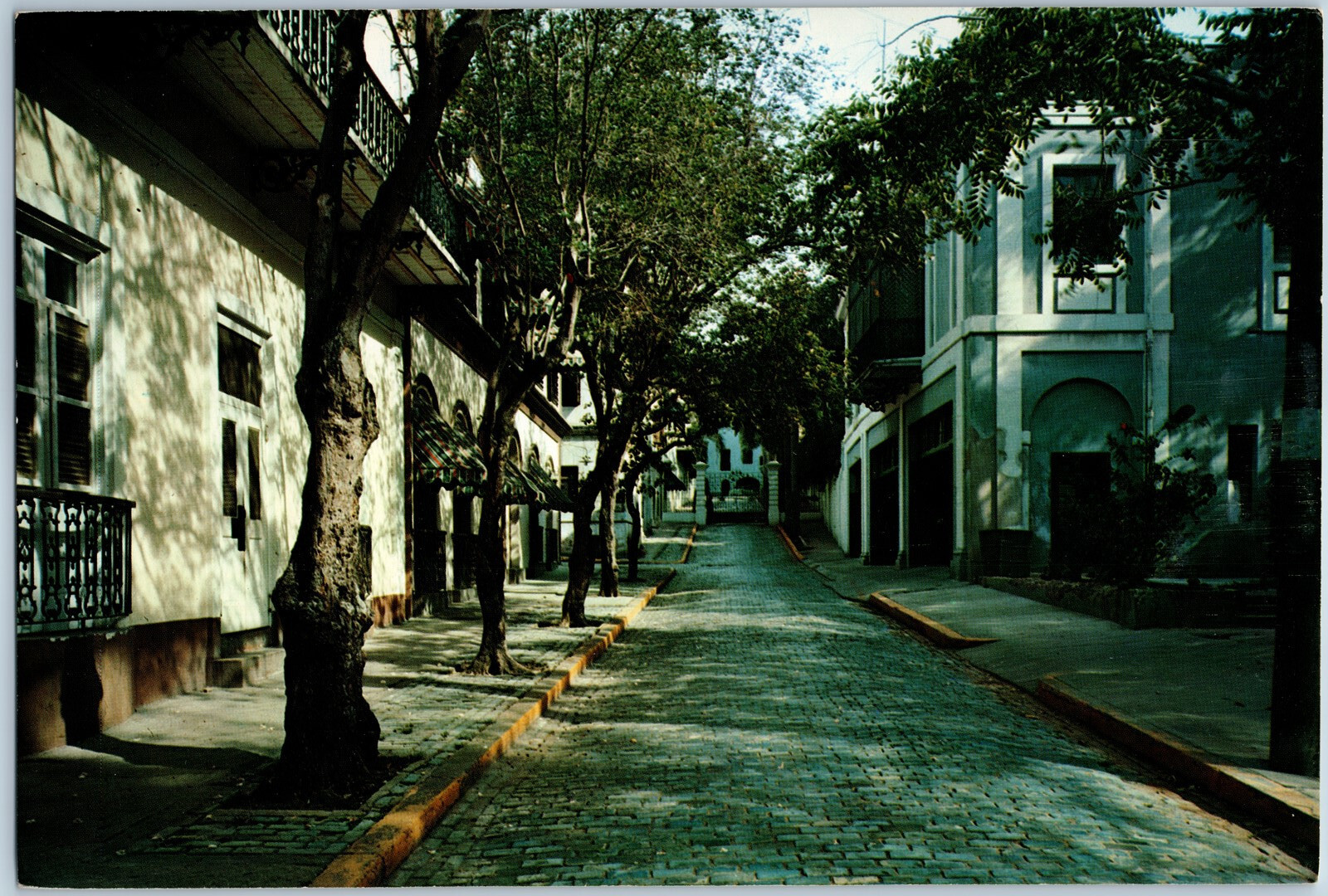 c1960s San Juan, PR Fortaleza Street Jumbo PC Colonial Spanish Stone ...