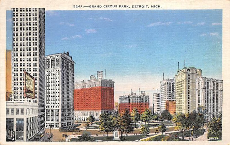 Grand Circus Park Semi Circle Of Splendor - Detroit, Michigan MI ...