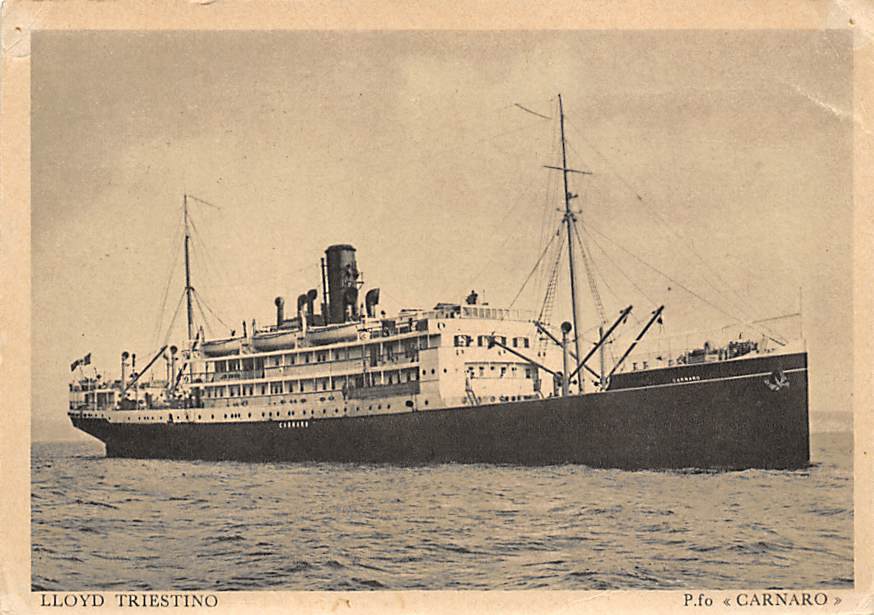 PF Carnaro June 15th, 1935 Lloyd Treistino Ship Line Ship | Topics ...