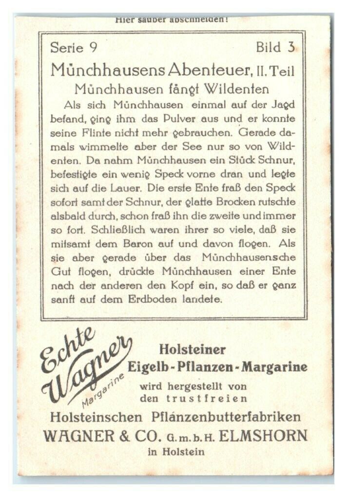 Flying by Ducks, Baron Münchhausen Adventures Echte Wagner German Trade ...