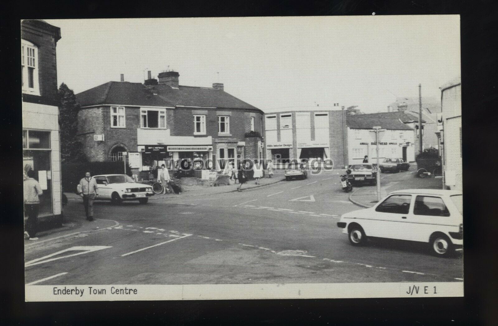 TQ3561 - Leics - Shops in Enderby Town Centre in the 1960s - postcard ...