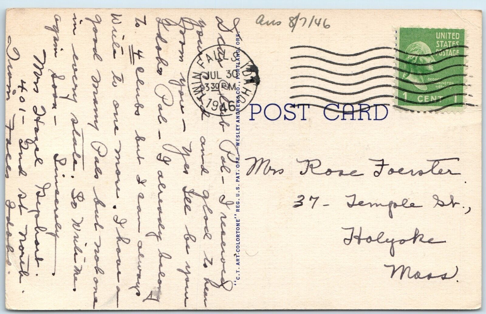 1946 Twin Falls ID Trail Creek Pass Hairpin Loops Switchback Sawtooth ...