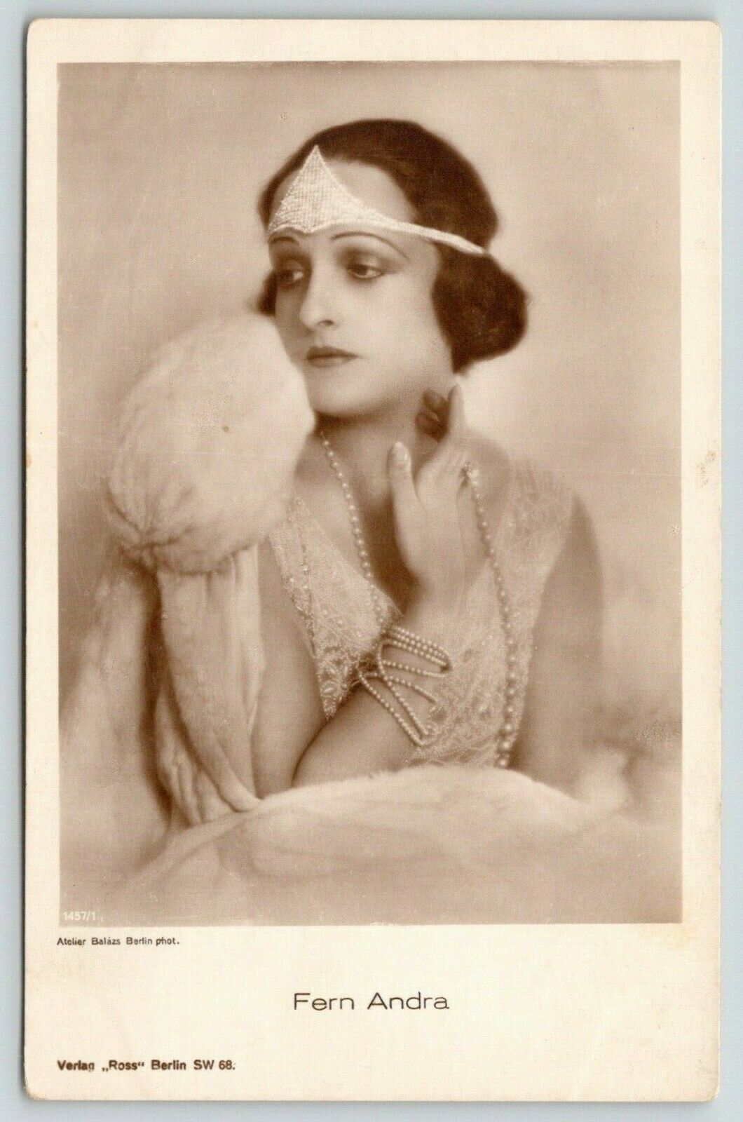 German Film Actress~Fern Andra~Baroness von Weichs~Cleopatra Headband ...