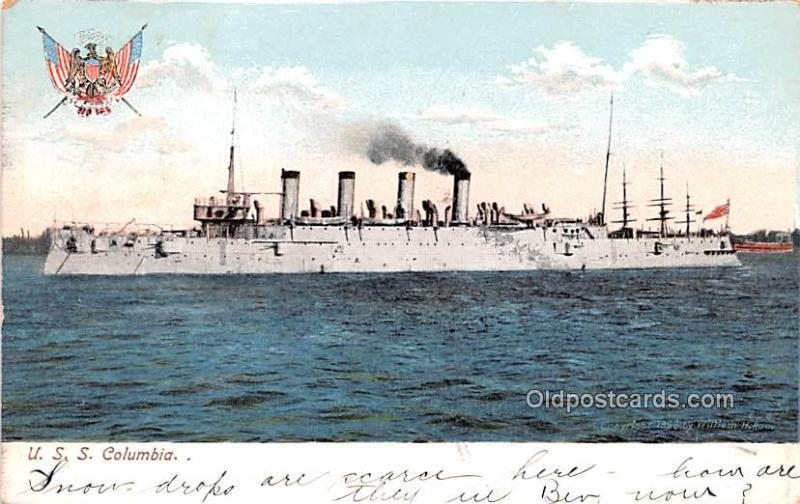 U.S.S. Columbia Military Battleship 1907 | Topics - Militaria - Other ...
