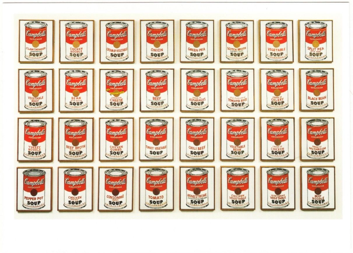 Campbell's Soup Cans by Andy Warhol Pop Art Postcard | Topics - Fine ...