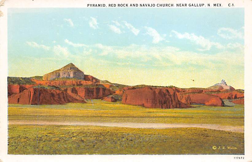 Pyramid, Red Rocks, Navajo Church near Gallup - Gallup, New Mexico NM ...