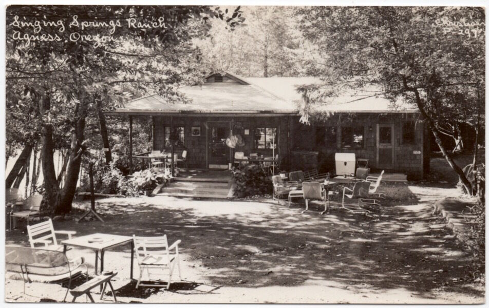 Real Photo Postcard Singing Springs Resort Ranch in Agness, Oregon ...