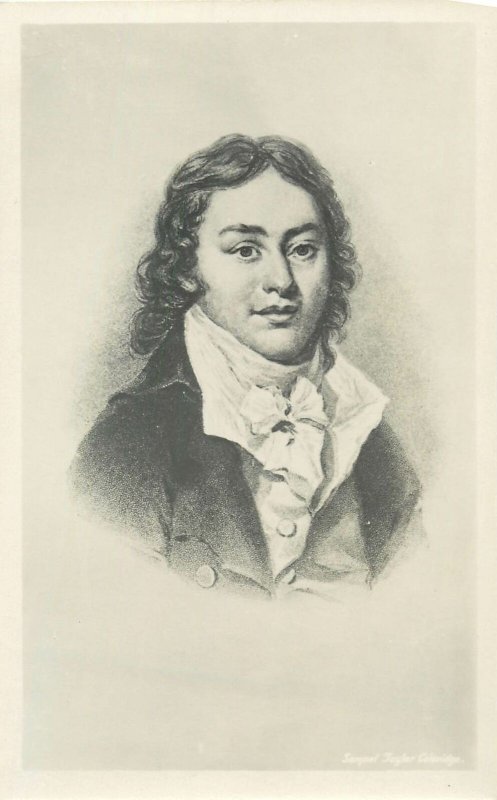 Samuel Taylor Coleridge portrait engraved by Richard Woodman Postcard ...