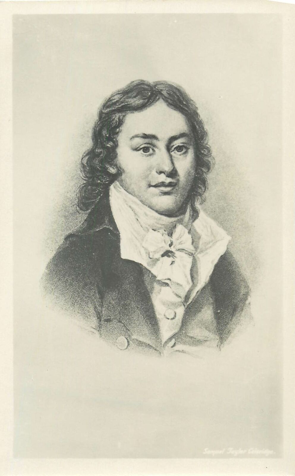 Samuel Taylor Coleridge portrait engraved by Richard Woodman Postcard ...