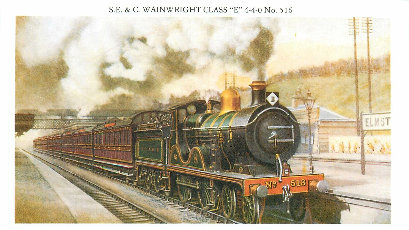 Railroadiana repro pictorial train locomotive railroad SEC Wainwright ...