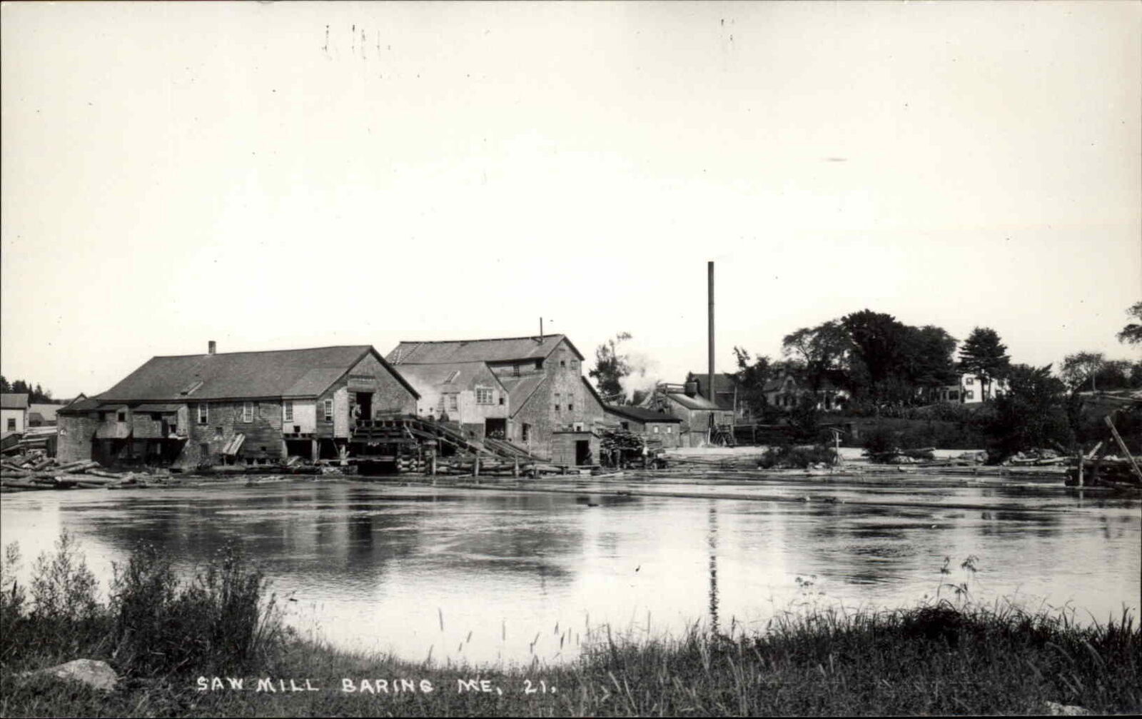 Baring Maine ME Saw Mill c1910 Image 1940s-50s Reissue Real photo ...