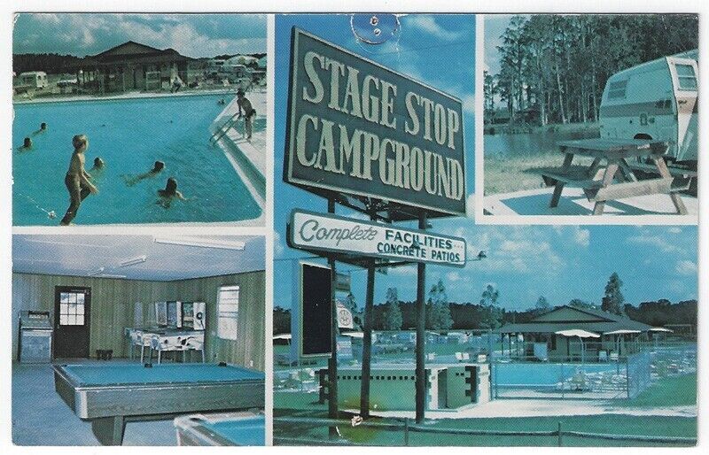 Winter Garden, Florida, Vintage Postcard Views of Stage Stop Campground ...