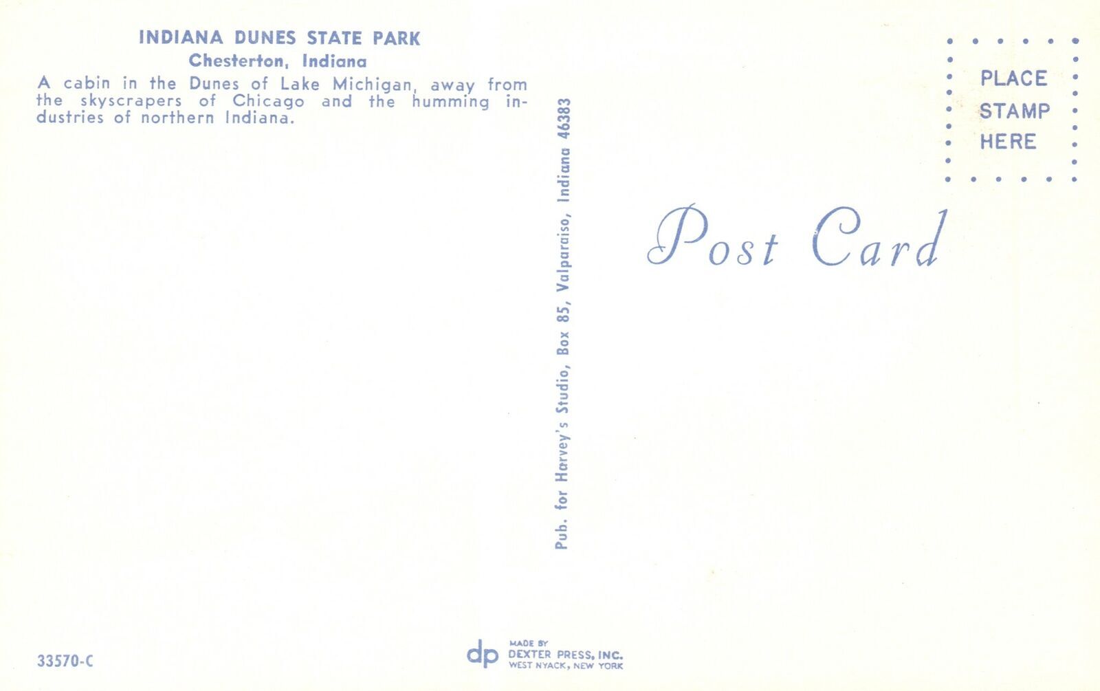 Vintage Postcard Indiana Dunes State Park Chesterton Indiana IND | Asia ...