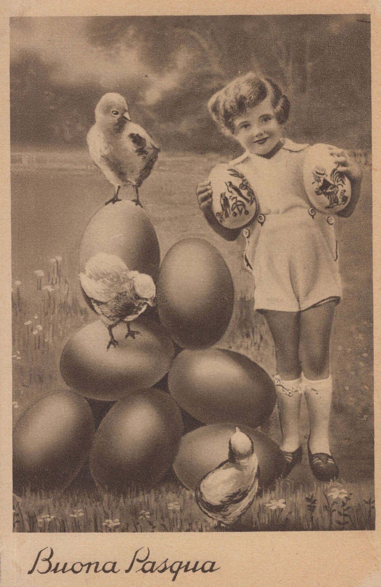Buona Pasqua Italian 1939 WW2 Easter Bird Egg Old Postcard | Topics ...