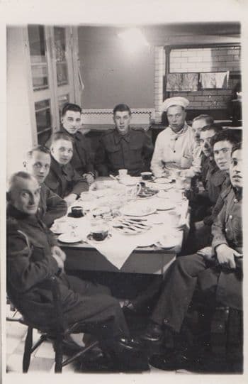 Military Army Officer Duties Drill Canteen WW2 Kitchen Food Real Photo ...