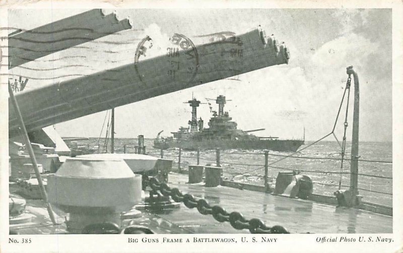 Vintage WWII Big Guns Frame Battlewagon US Navy WW2 1942 VTG | United ...