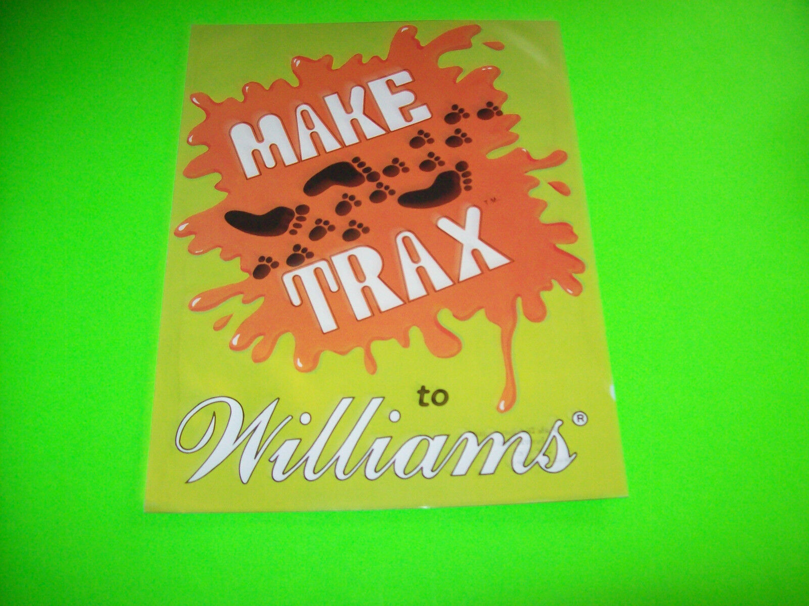 Make Trax by Williams Original NOS Video Arcade Game Promo Sales Flyer ...