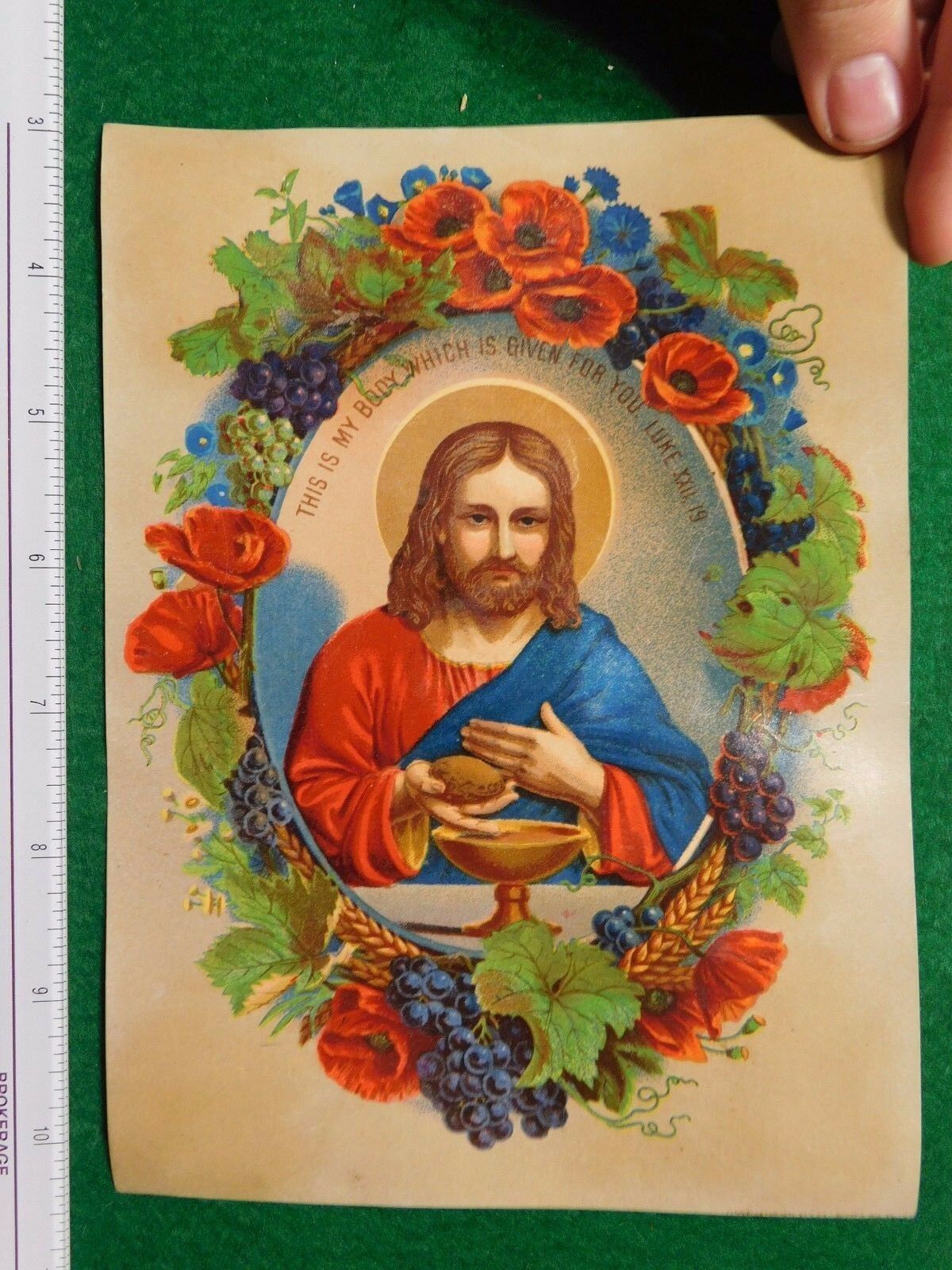 1870s-80s Luke XXII 19 Portrait of Jesus w/ Wine Gobblet Victorian ...